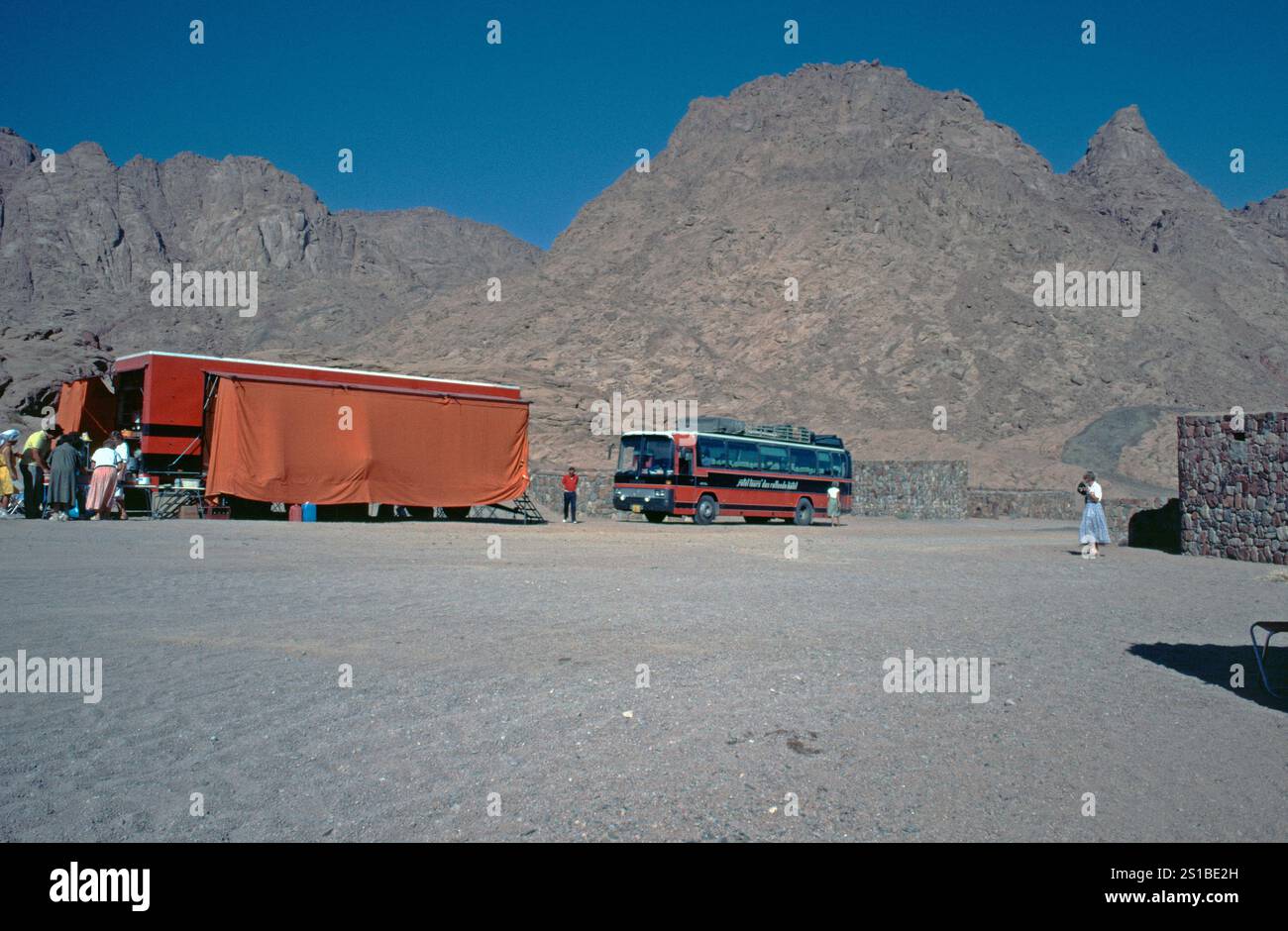 Rotel Tours coach, Zie Cietowner camping site, Sinai Peninsula, Egypt ...