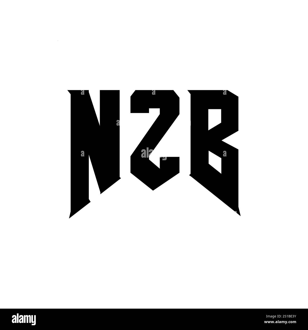 NZB letter logo design for technology company. NZB logo design black ...