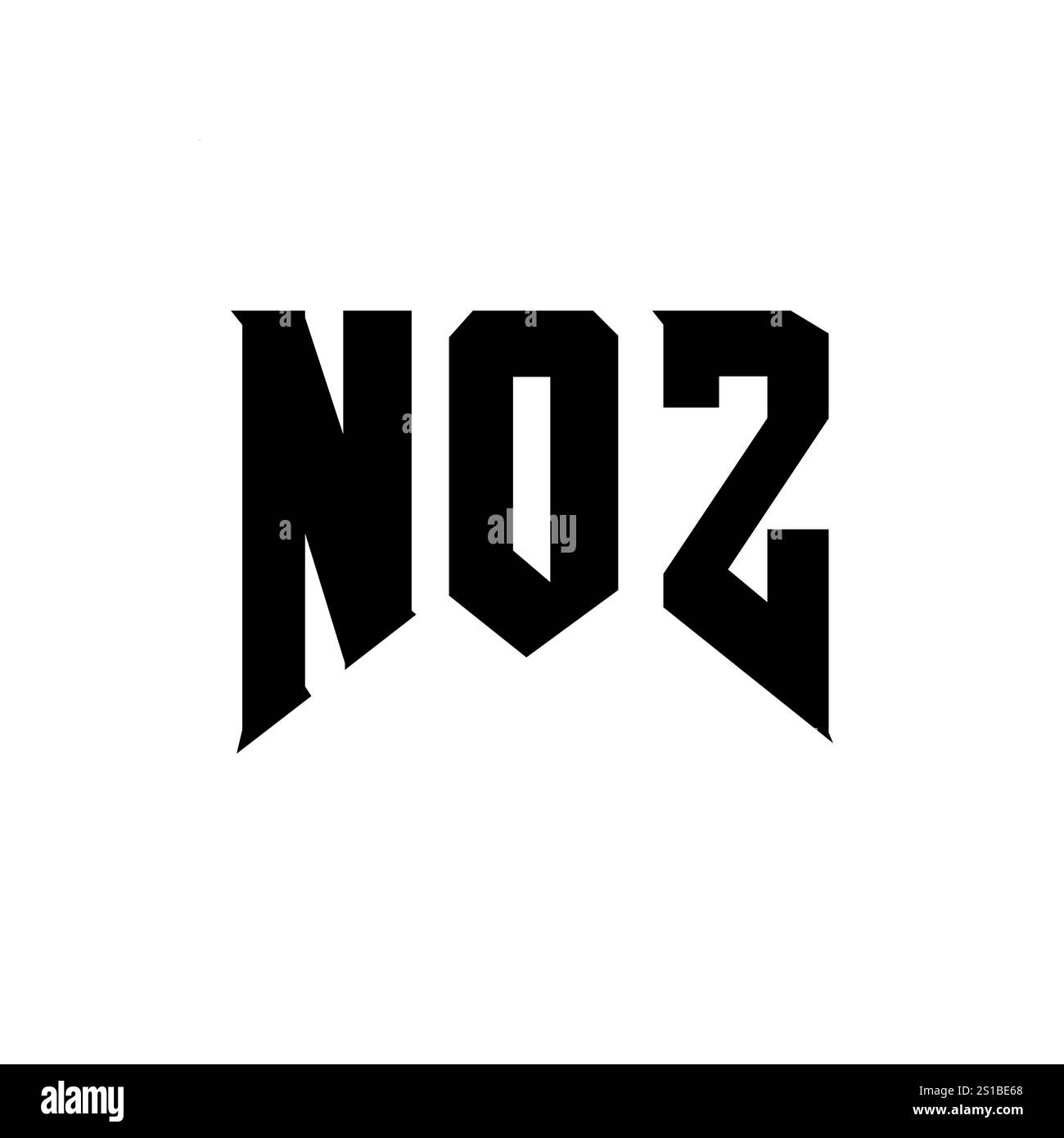 NOZ letter logo design for technology company. NOZ logo design black ...