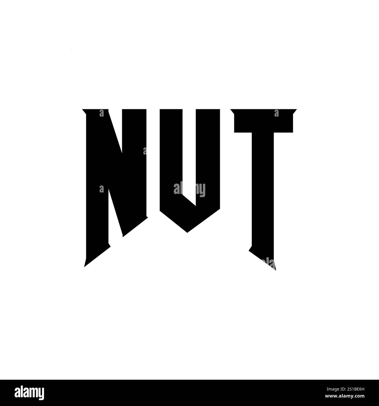 NUT letter logo design for technology company. NUT logo design black ...