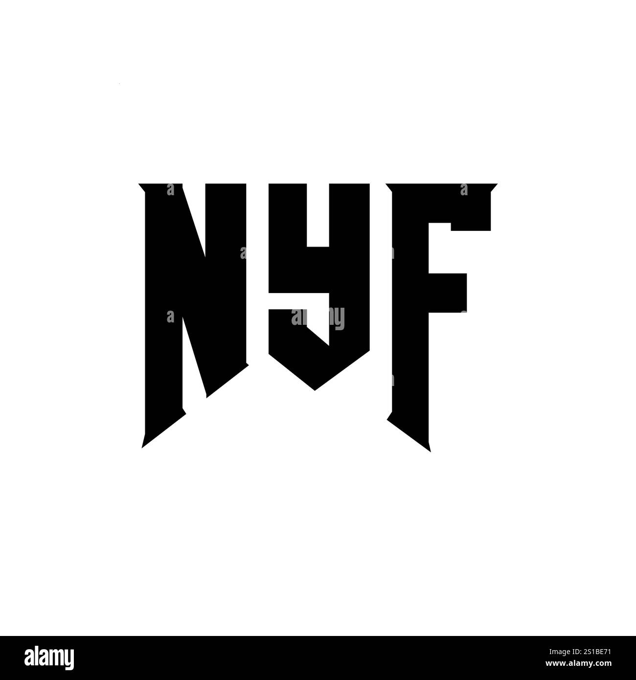 NYF letter logo design for technology company. NYF logo design black ...