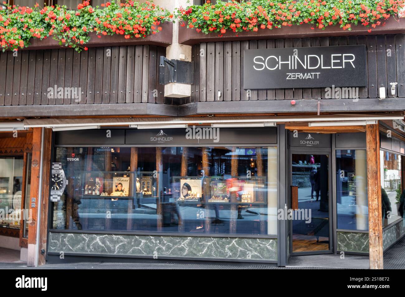 Zermatt, Switzerland- Sep 22, 2024: The front of Schindler Zermatt ...