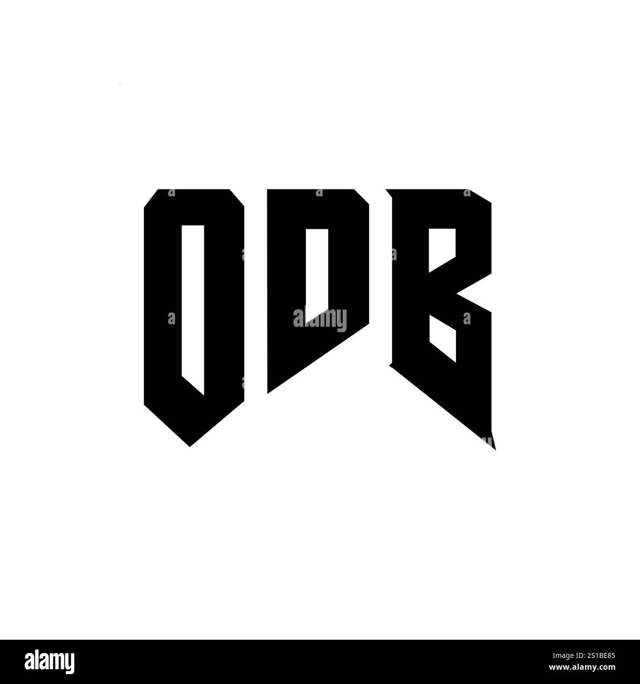 ODB letter logo design for technology company. ODB logo design black ...
