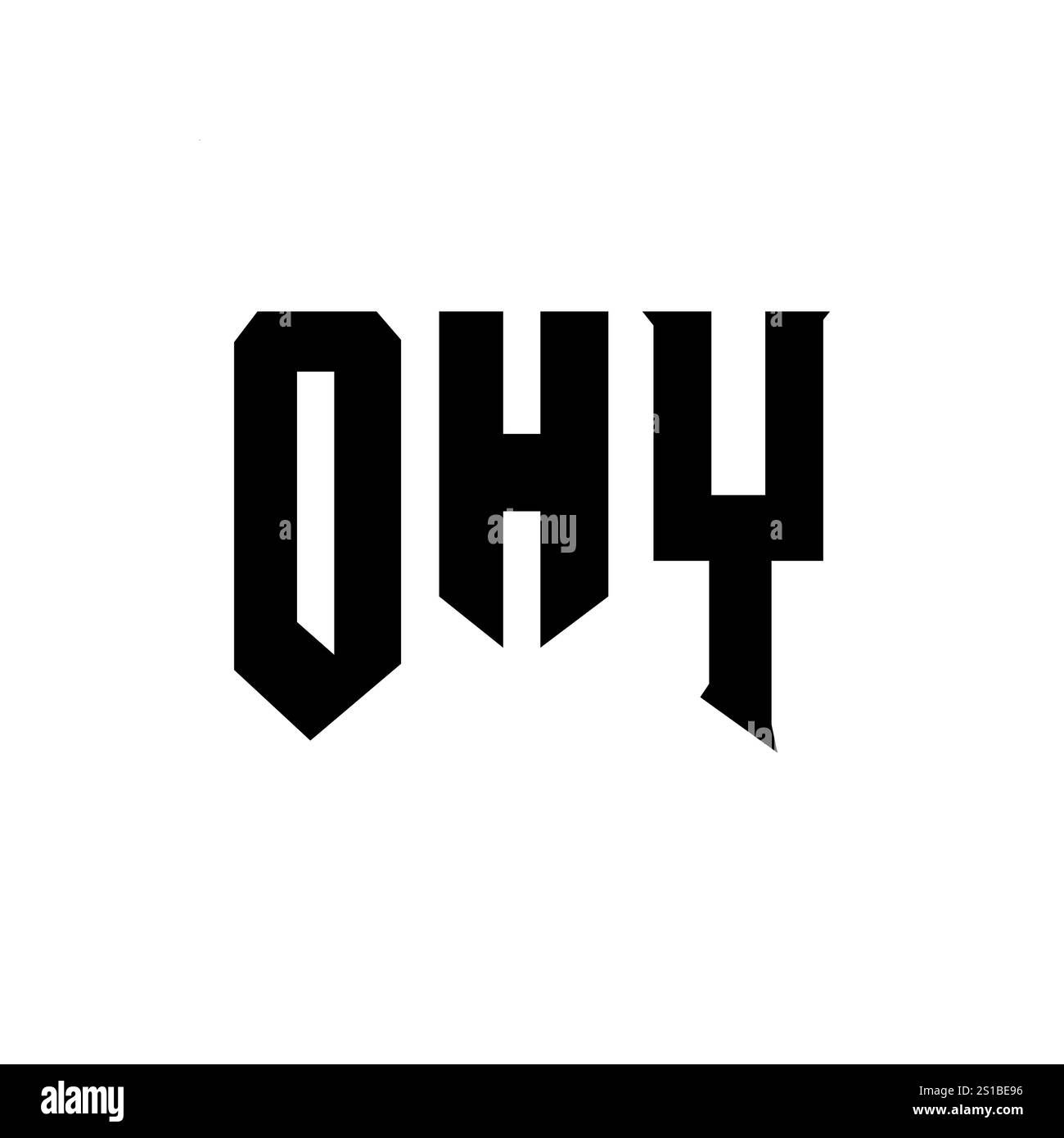 OHY letter logo design for technology company. OHY logo design black ...