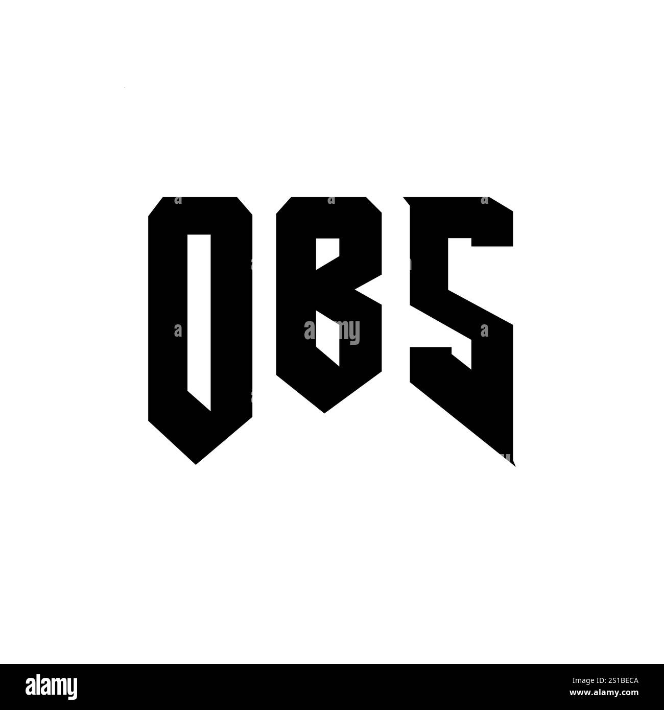OBS letter logo design for technology company. OBS logo design black and white color combination ...