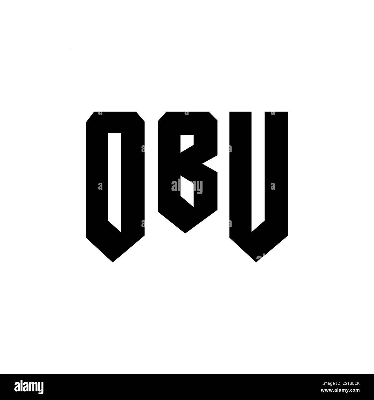 OBU letter logo design for technology company. OBU logo design black ...