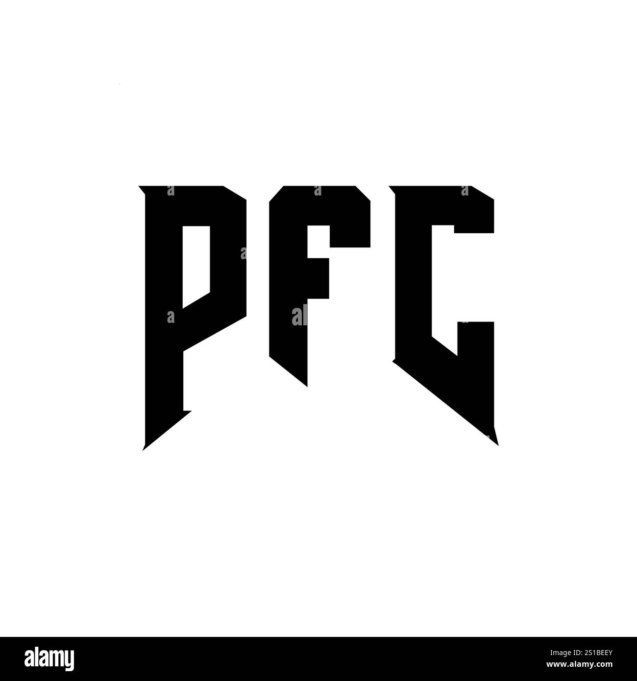 PFC letter logo design for technology company. PFC logo design black ...