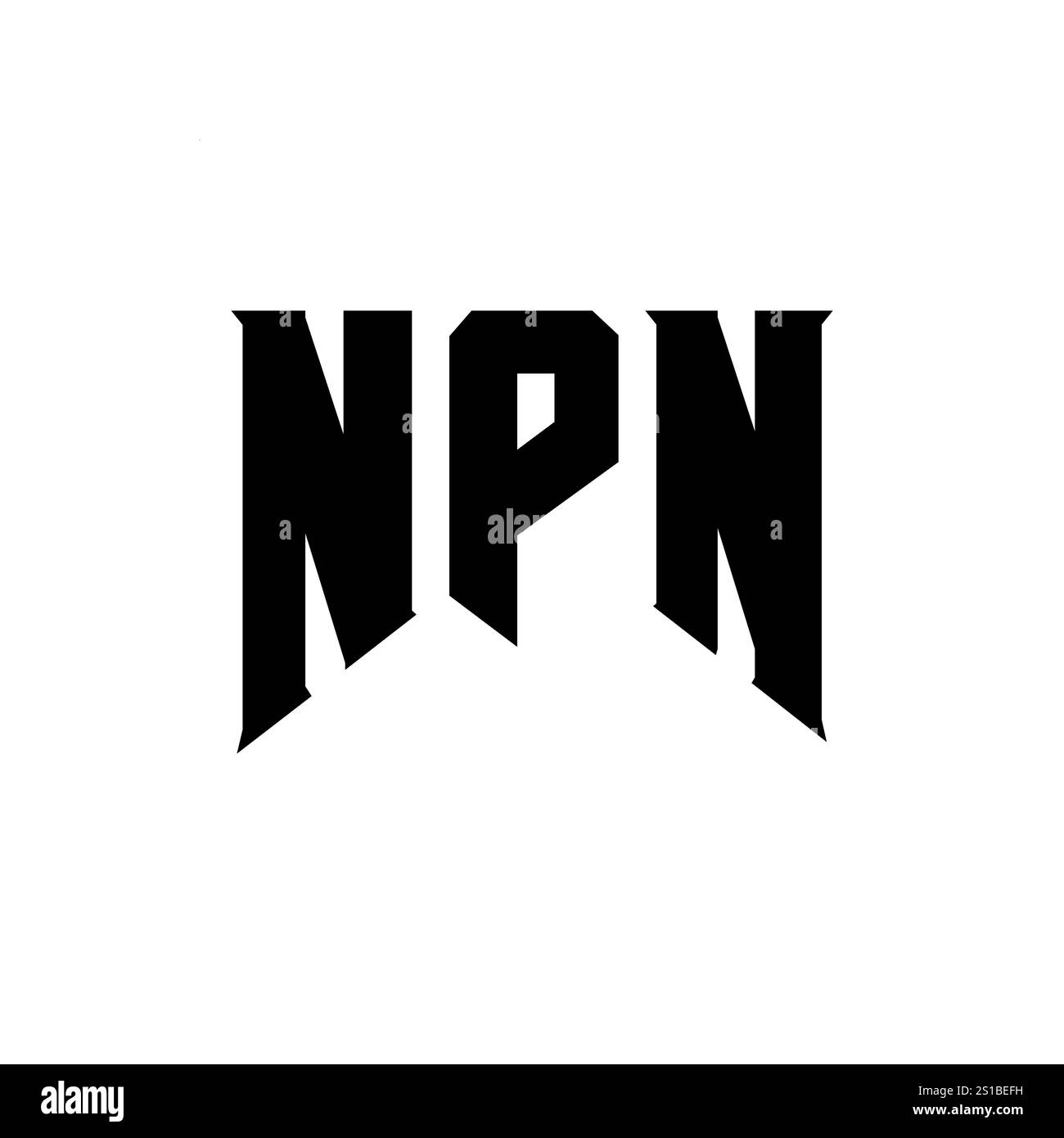 NPN letter logo design for technology company. NPN logo design black ...