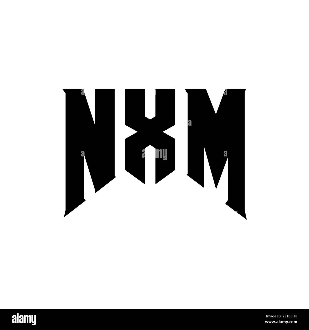 Nxm logo design Stock Vector Images - Alamy