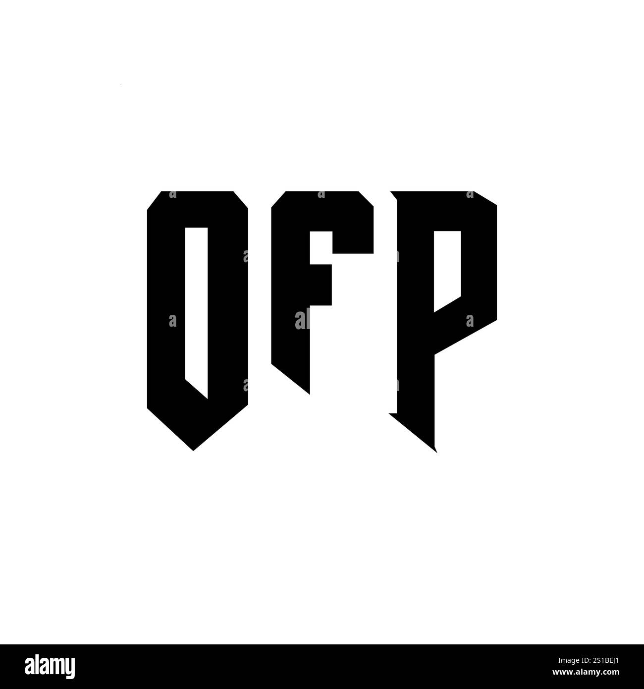 OFP letter logo design for technology company. OFP logo design black ...