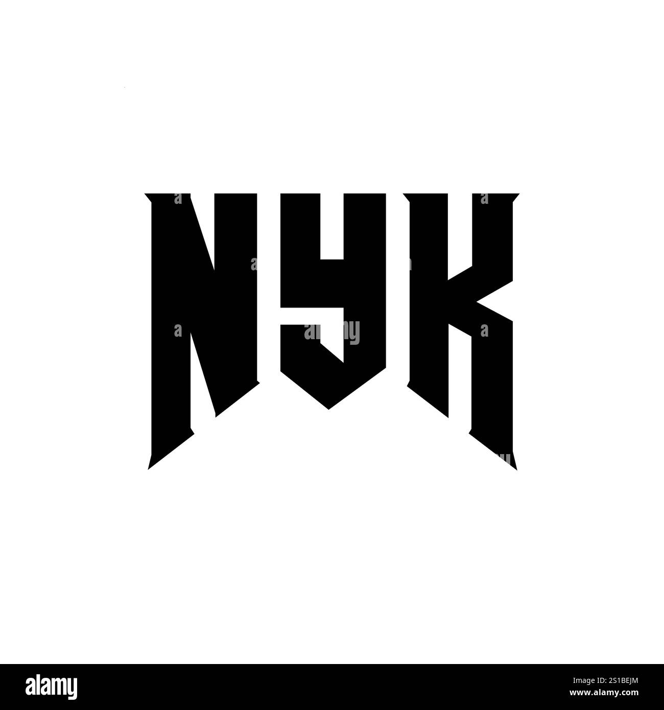 NYK letter logo design for technology company. NYK logo design black ...
