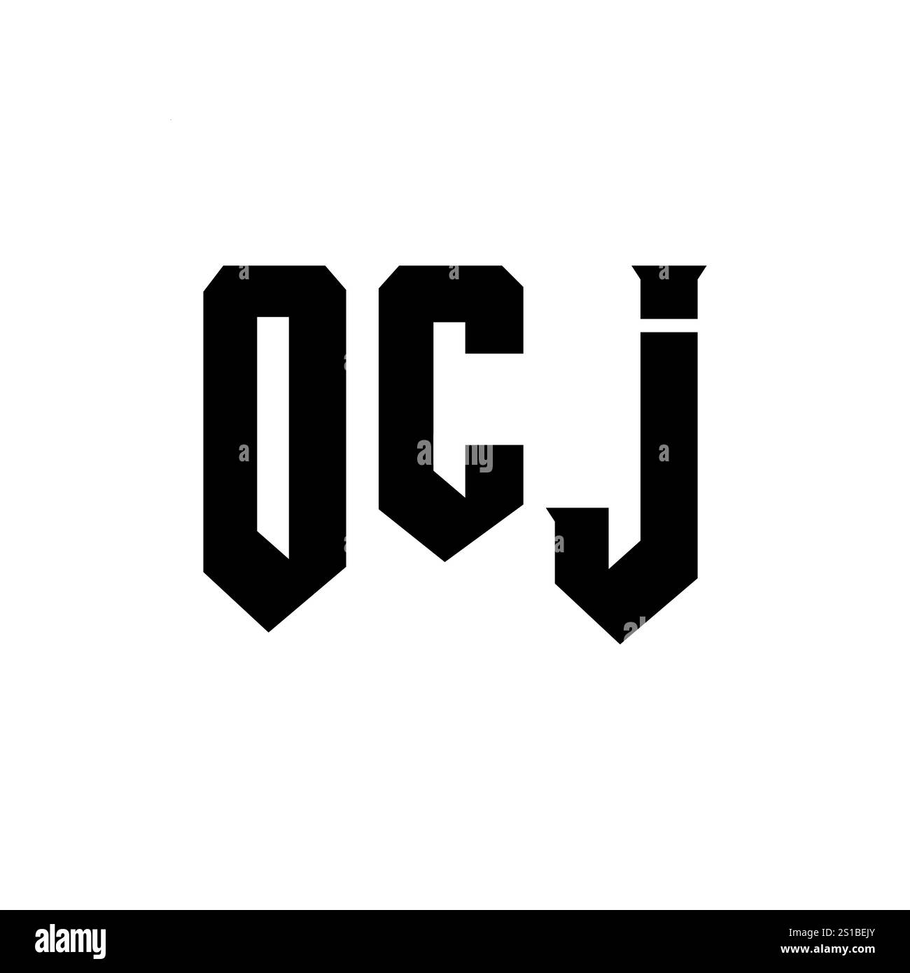 OCJ letter logo design for technology company. OCJ logo design black ...