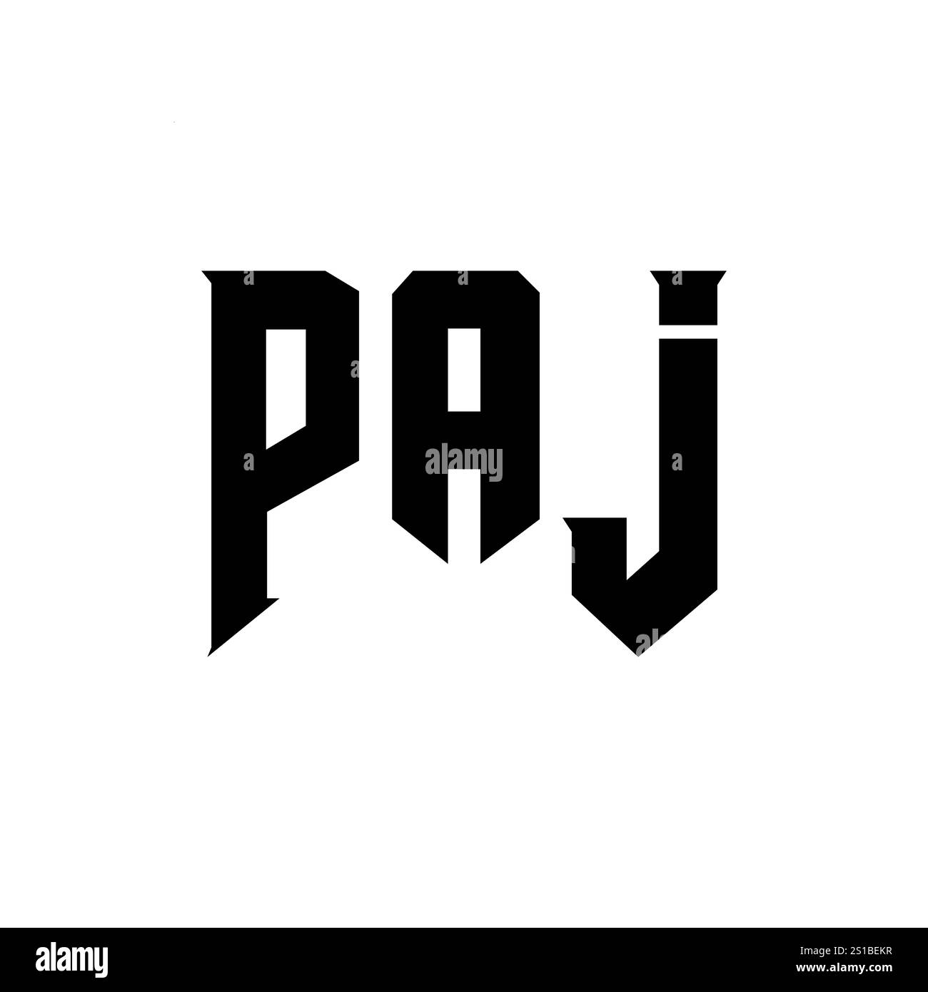 PAJ letter logo design for technology company. PAJ logo design black ...