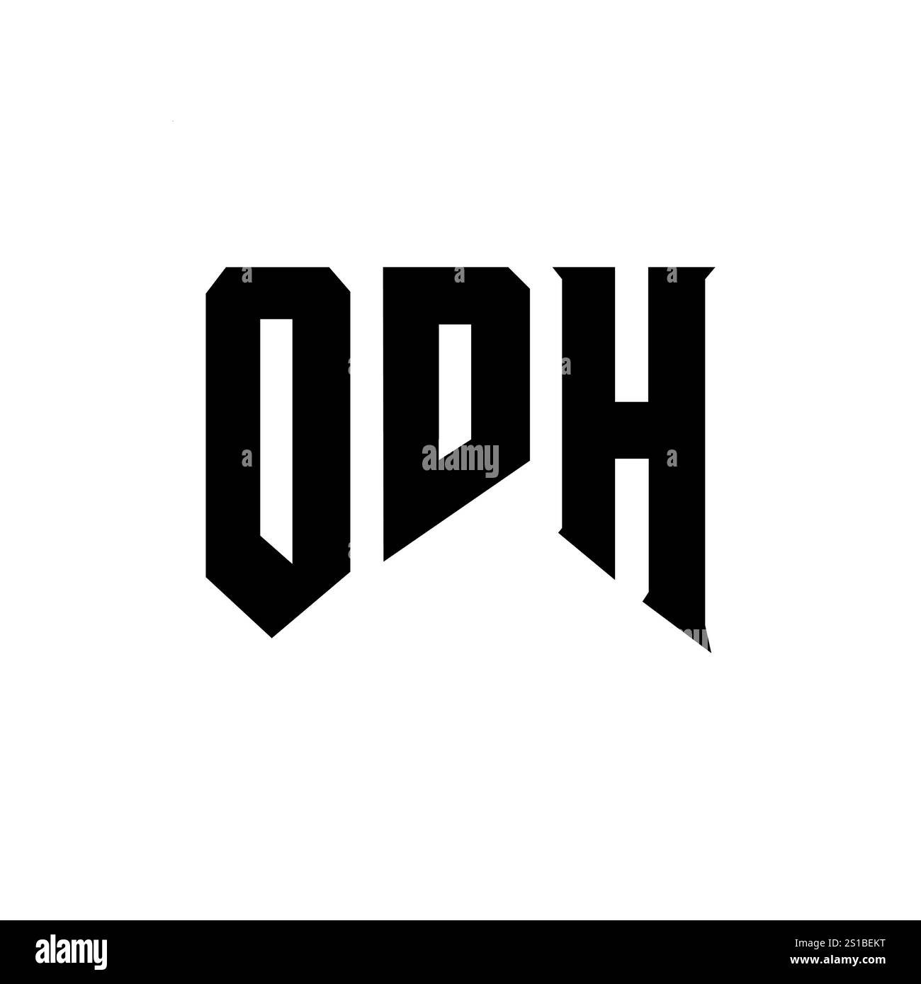 ODH letter logo design for technology company. ODH logo design black ...
