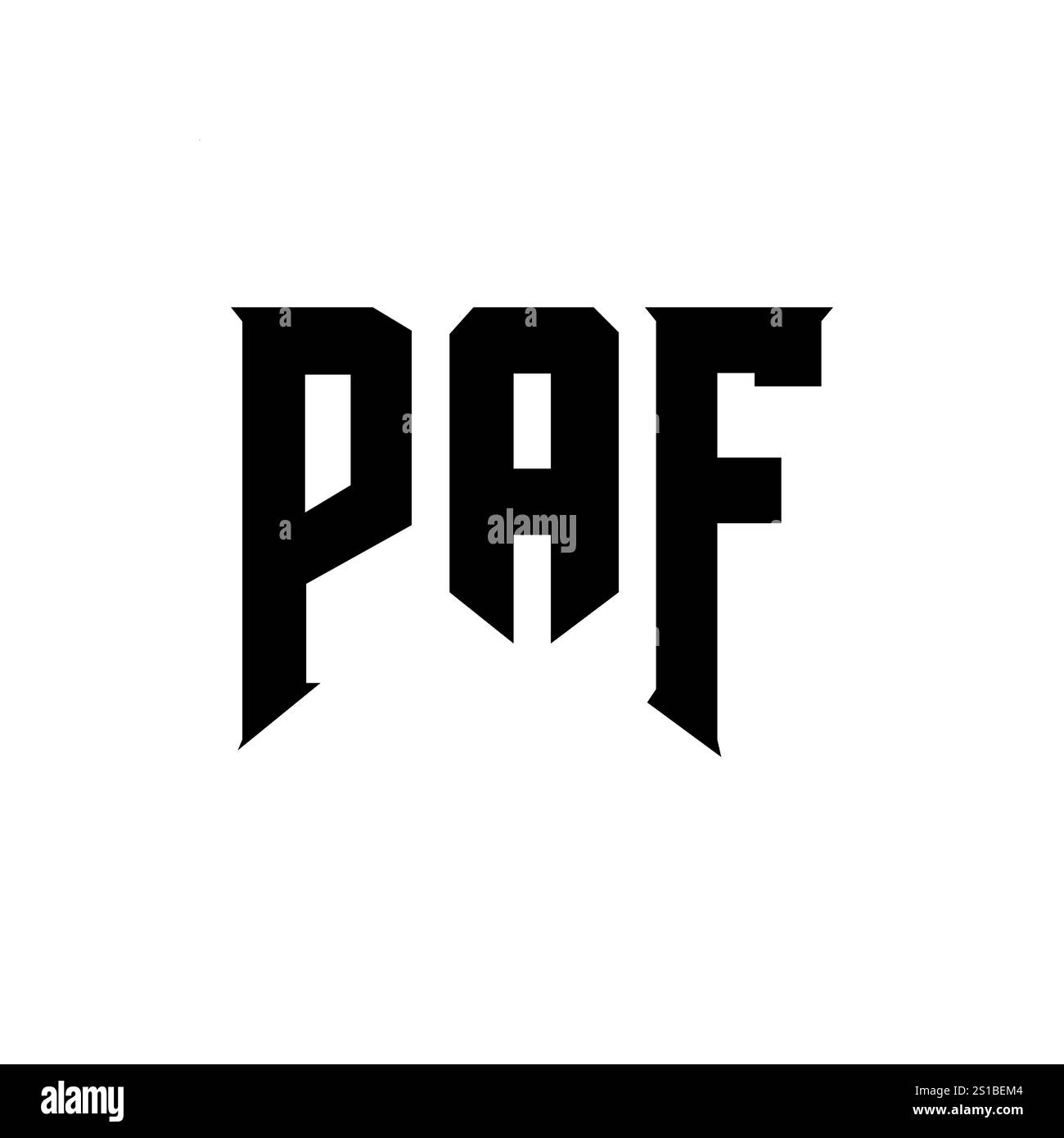 PAF letter logo design for technology company. PAF logo design black ...