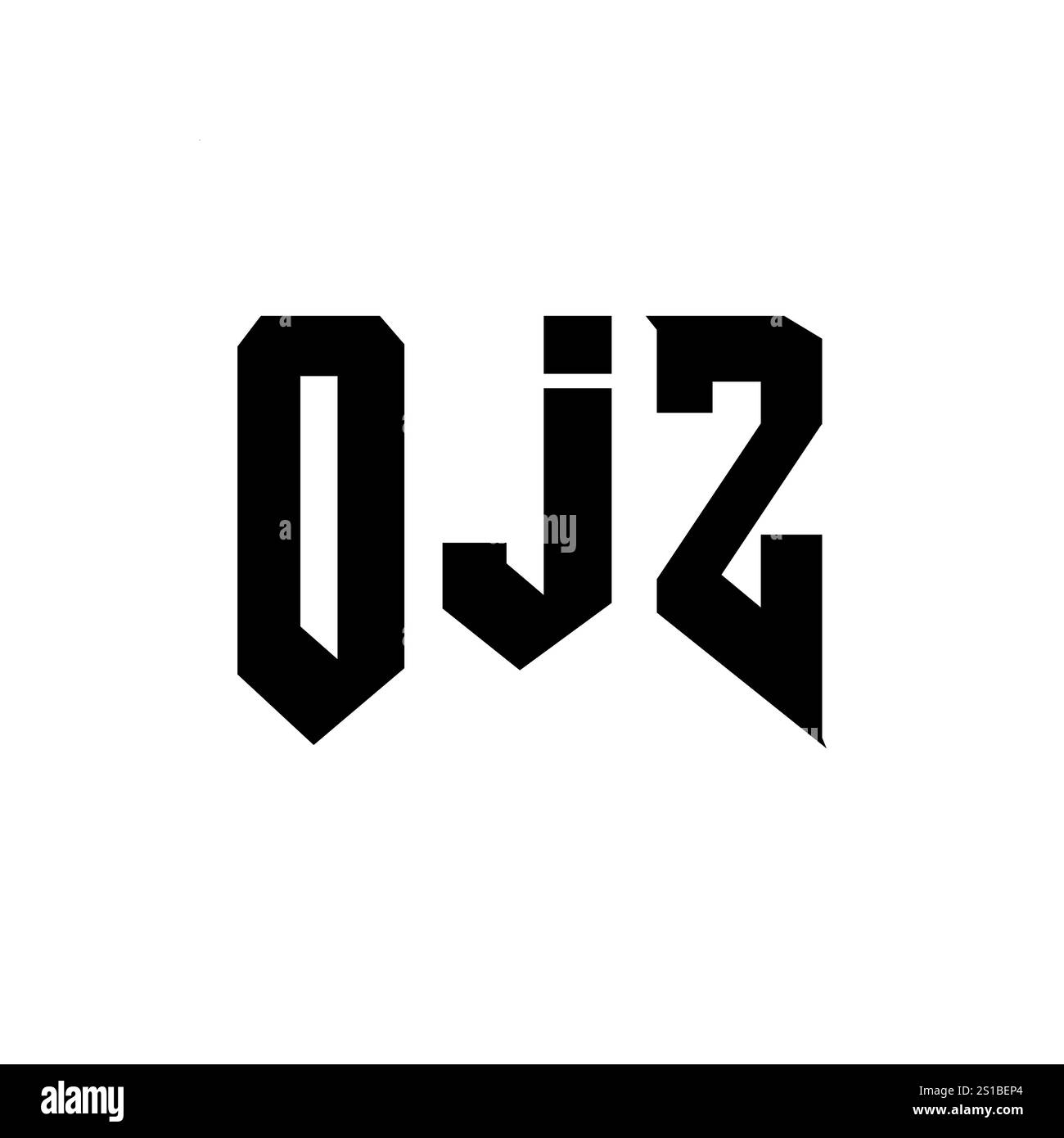 OJZ letter logo design for technology company. OJZ logo design black ...