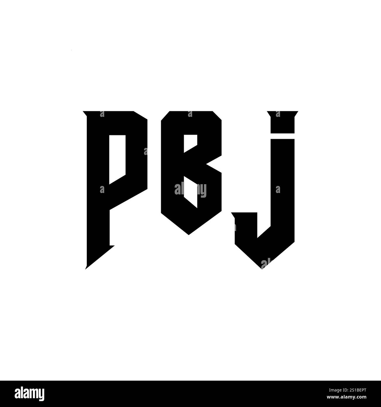PBJ letter logo design for technology company. PBJ logo design black ...