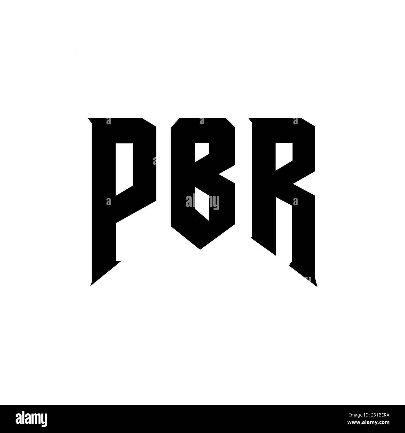 PBR letter logo design for technology company. PBR logo design black ...