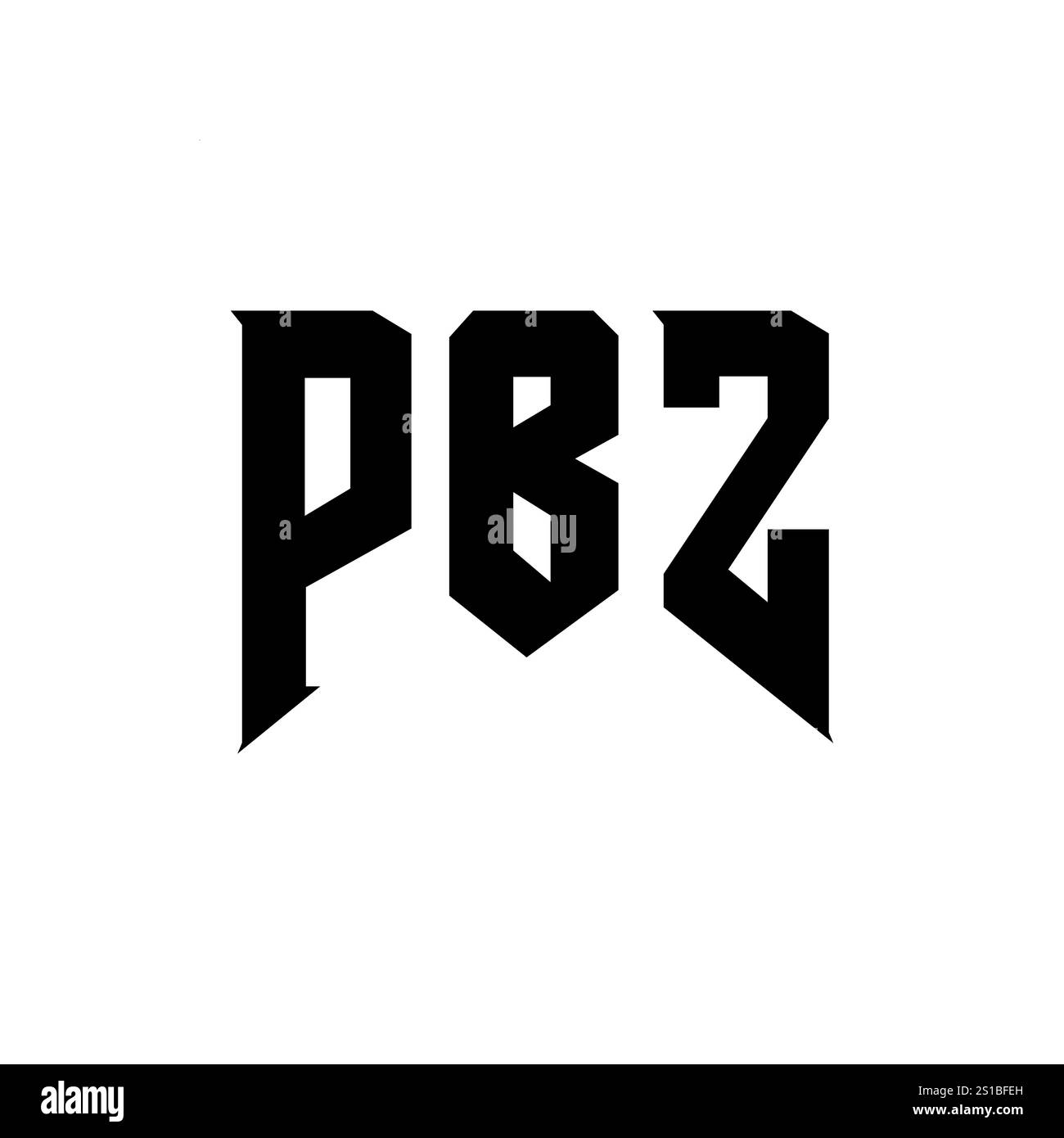 PBZ letter logo design for technology company. PBZ logo design black ...