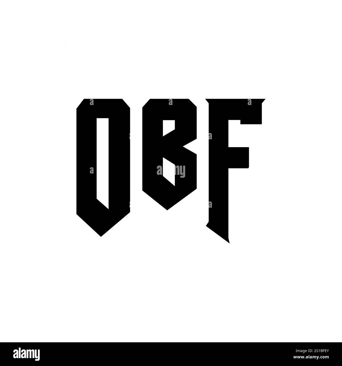 OBF letter logo design for technology company. OBF logo design black ...