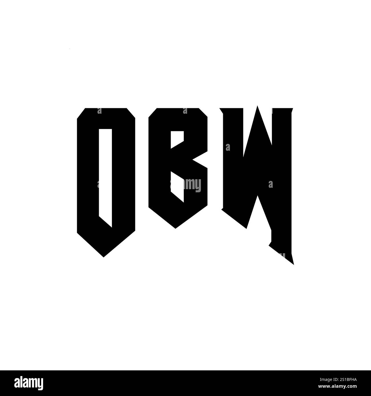 OBW letter logo design for technology company. OBW logo design black ...