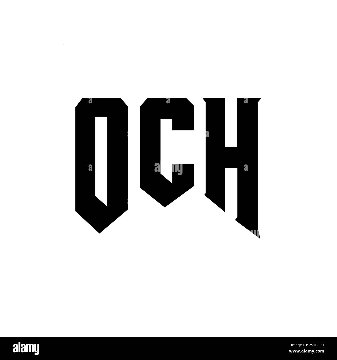 OCH letter logo design for technology company. OCH logo design black ...