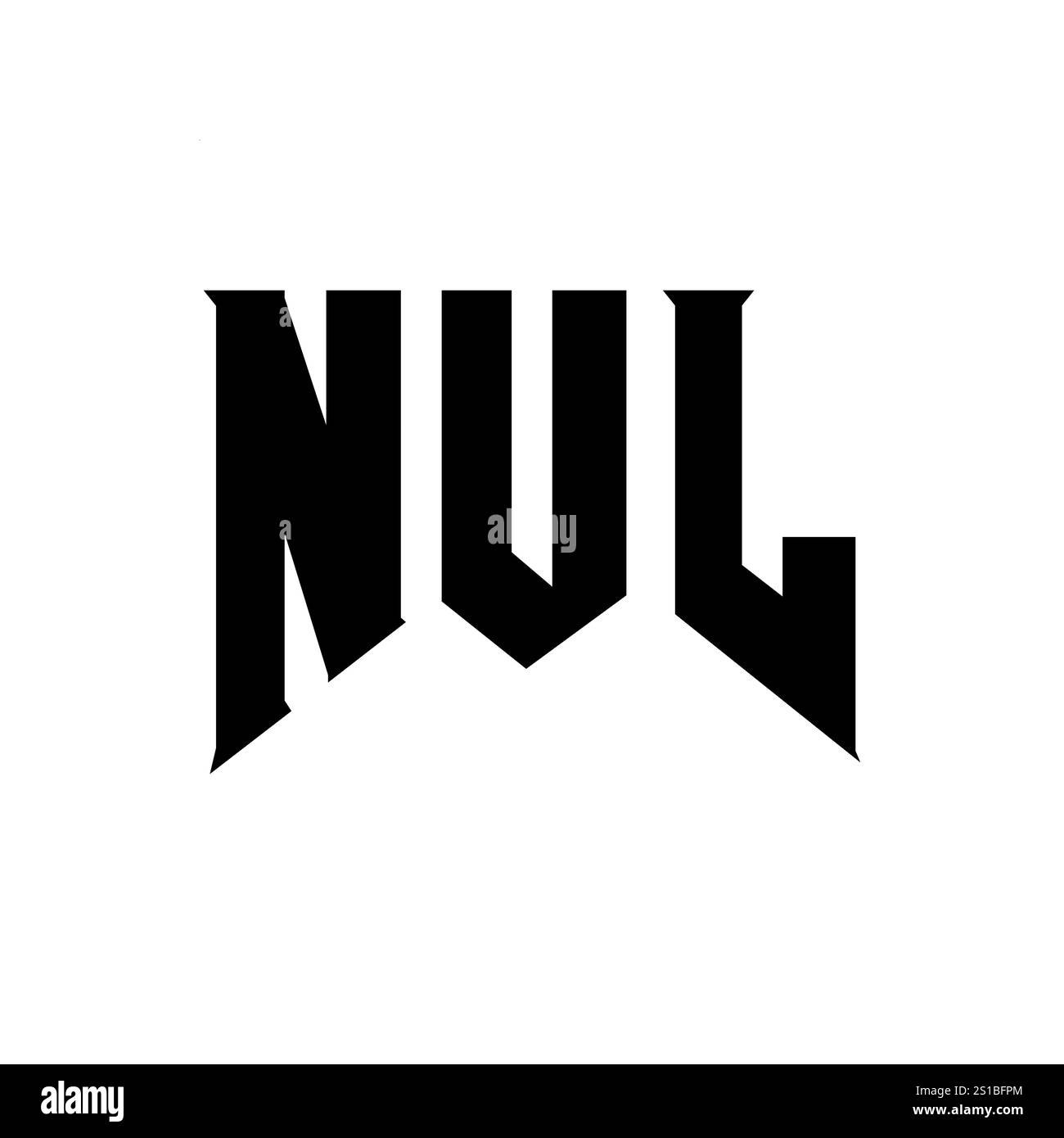 NUL letter logo design for technology company. NUL logo design black ...