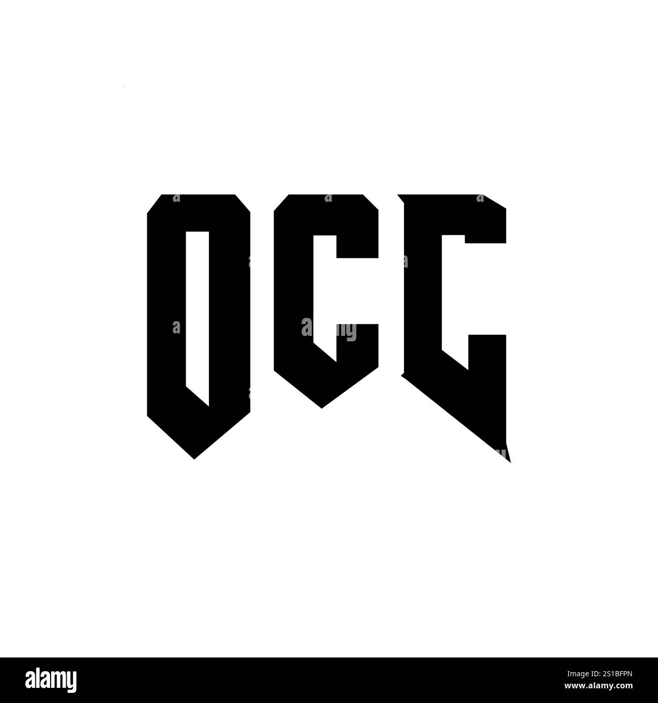 OCC letter logo design for technology company. OCC logo design black and white color combination ...
