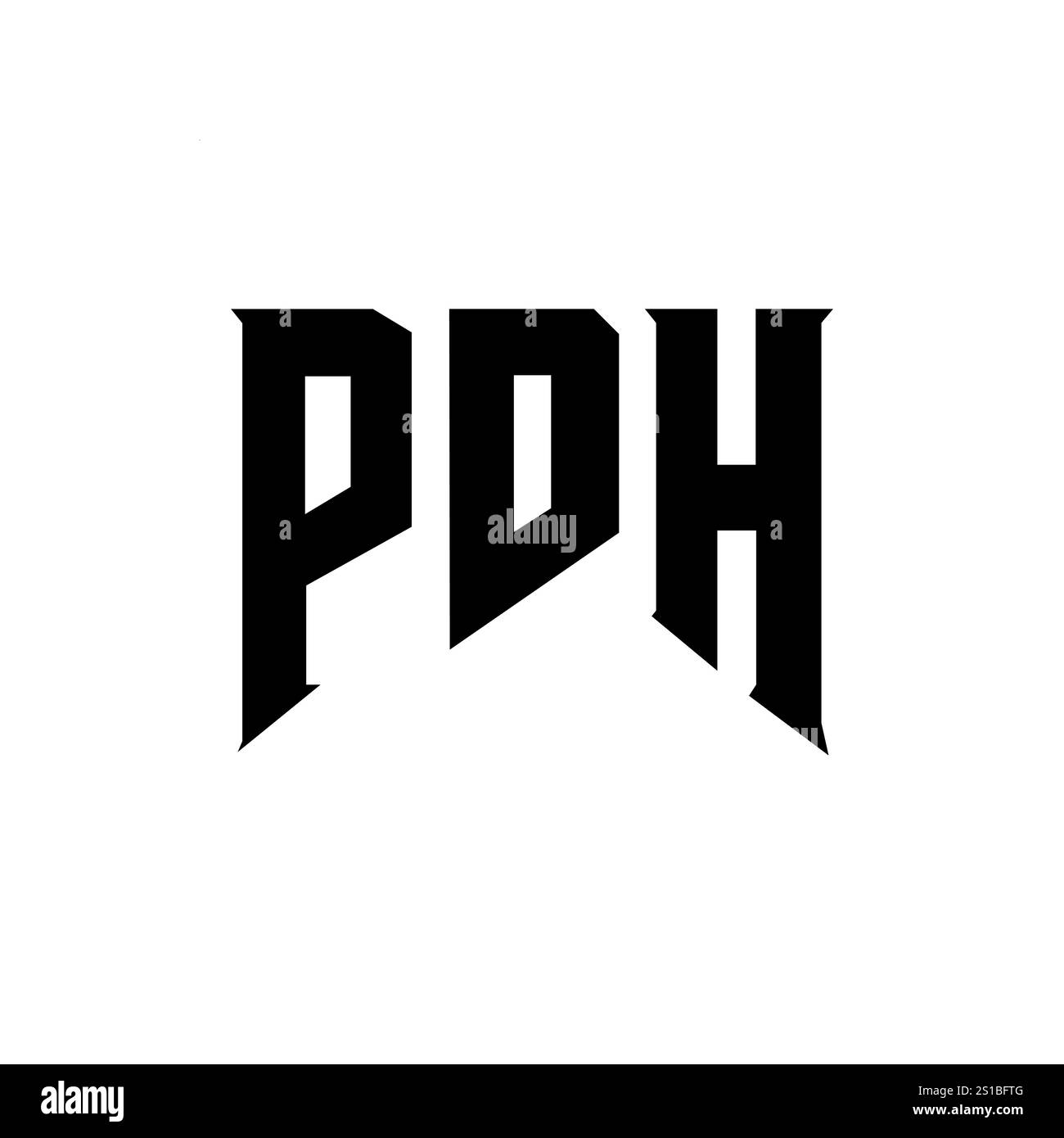 PDH letter logo design for technology company. PDH logo design black ...