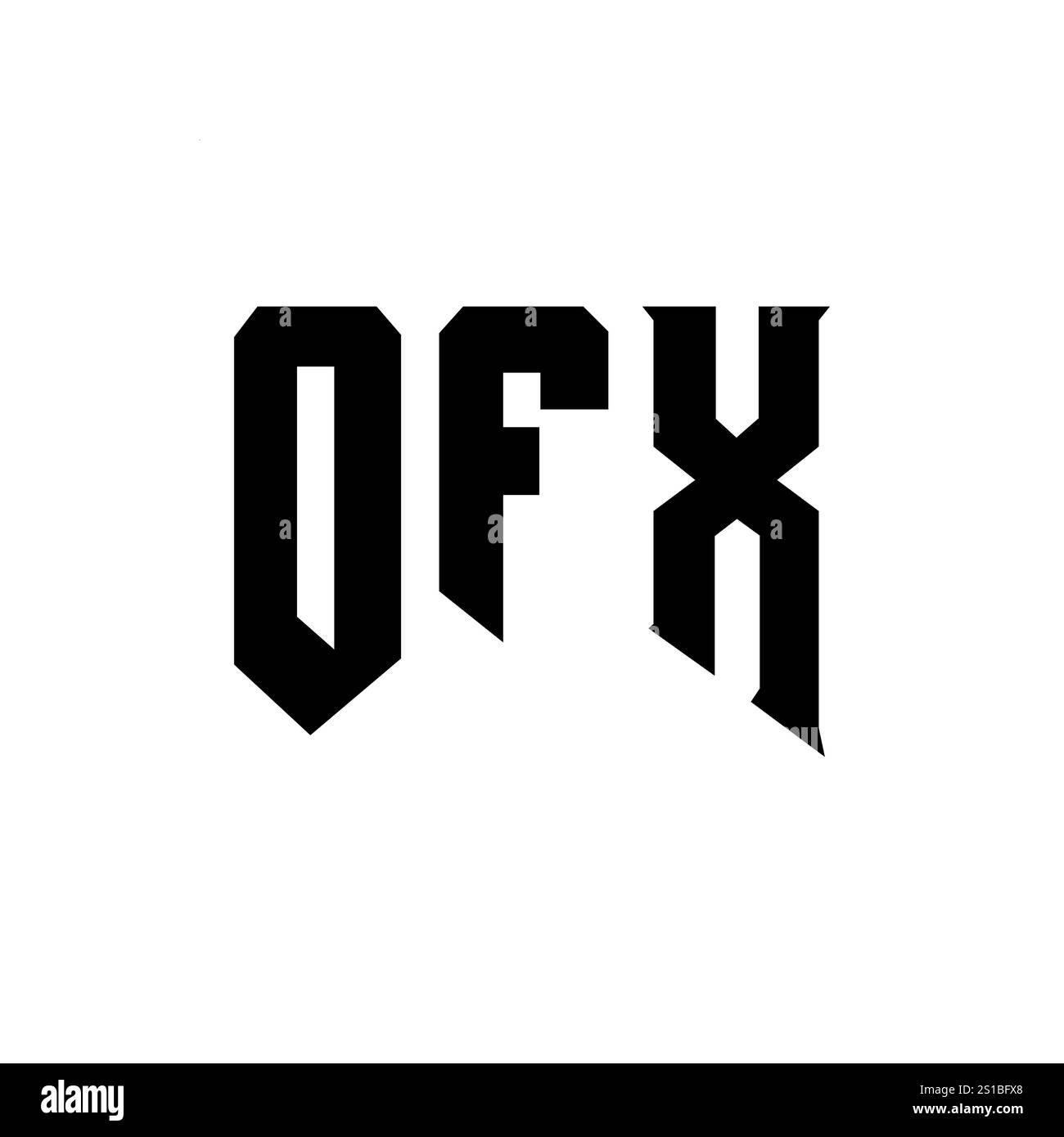 OFX letter logo design for technology company. OFX logo design black ...
