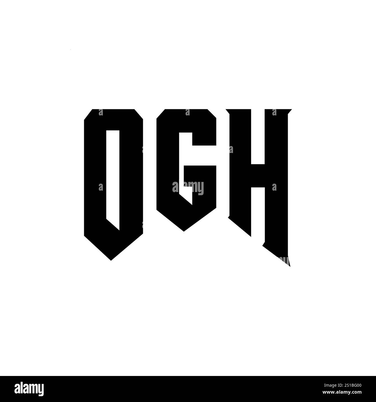 OGH letter logo design for technology company. OGH logo design black ...