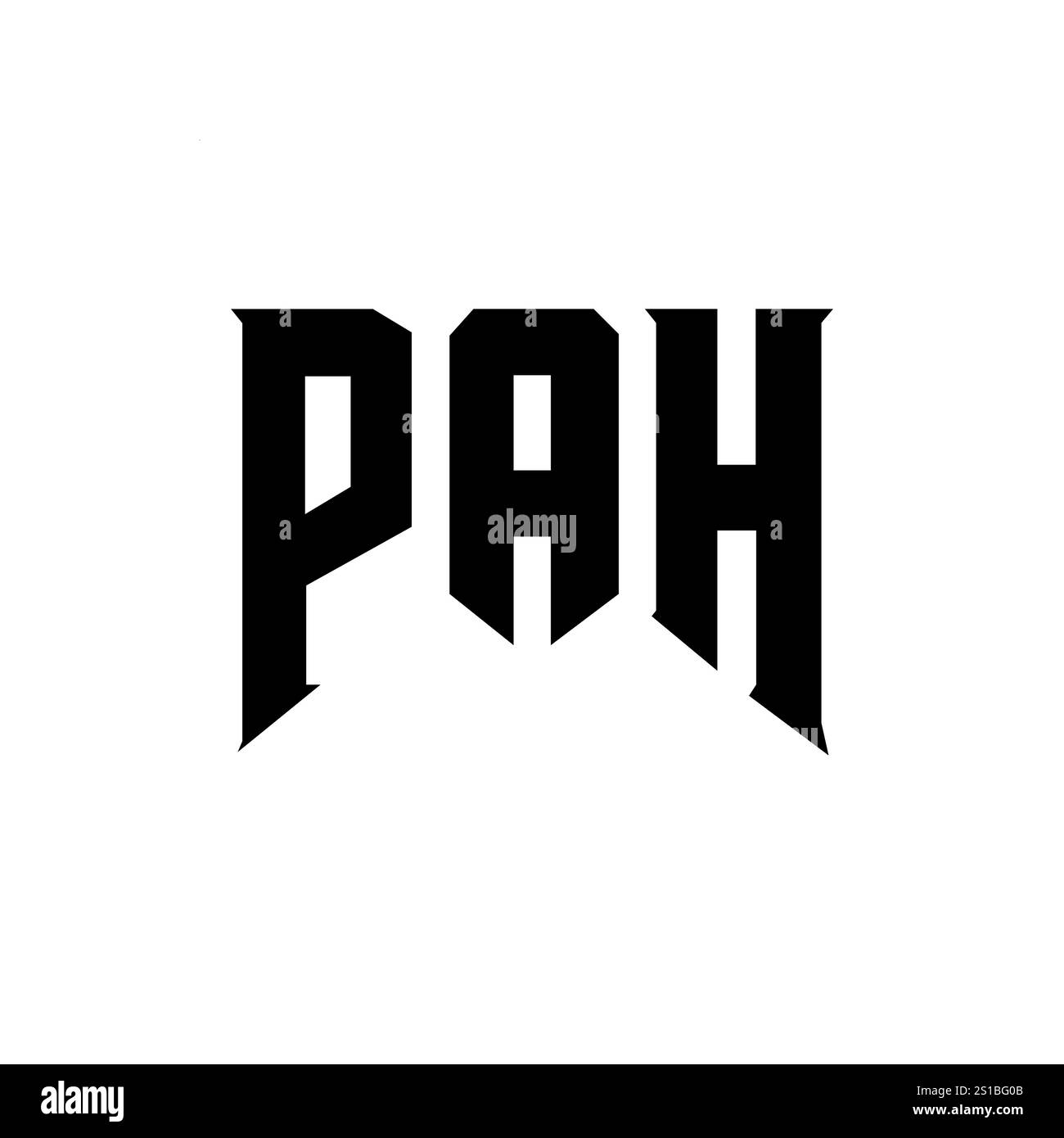 PAH letter logo design for technology company. PAH logo design black ...