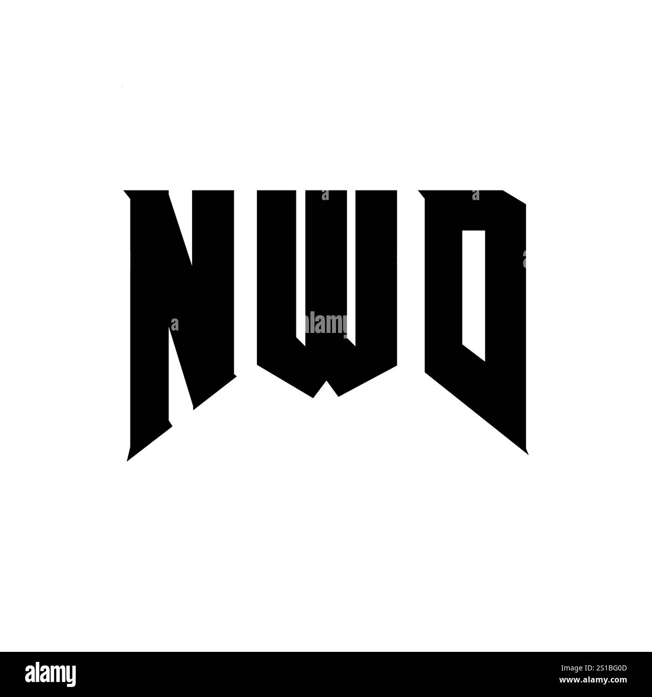NWD letter logo design for technology company. NWD logo design black and white color combination ...