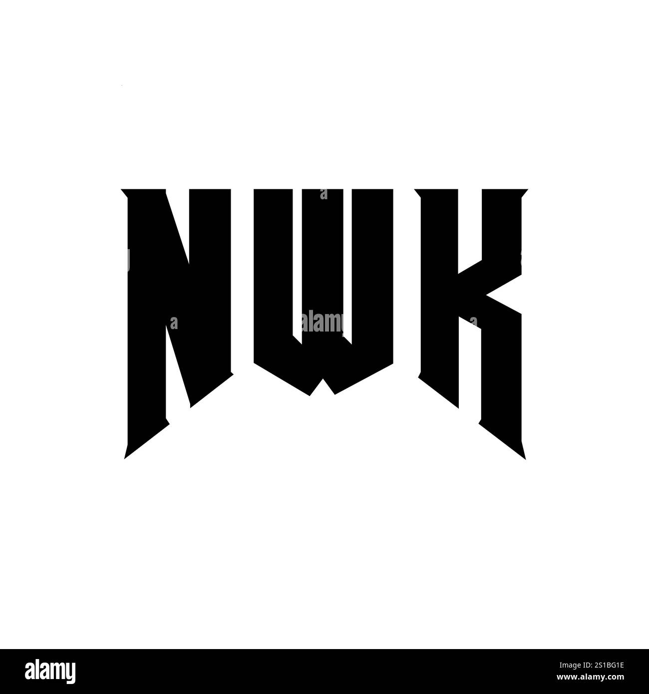 NWK letter logo design for technology company. NWK logo design black ...