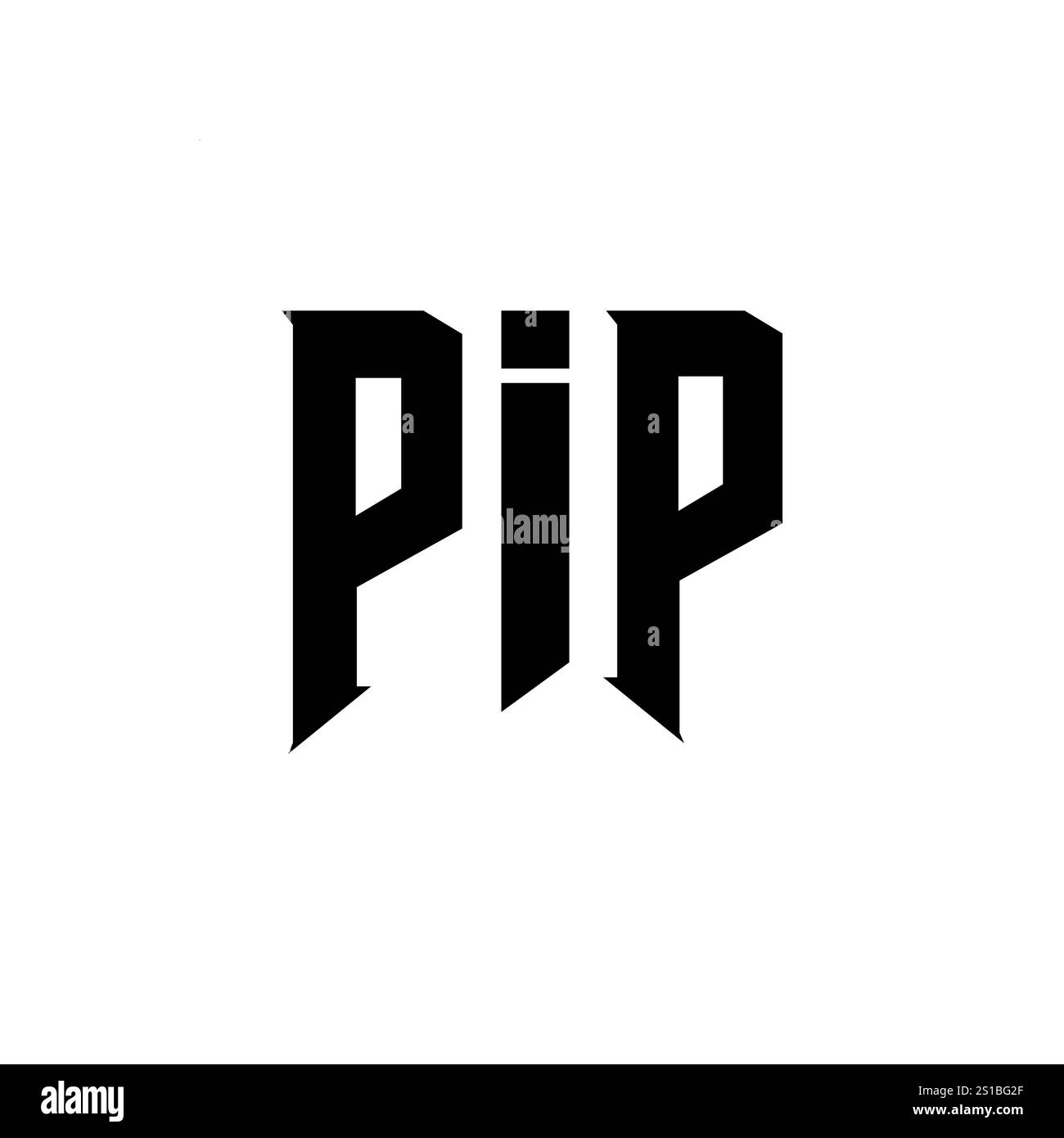 PIP letter logo design for technology company. PIP logo design black ...