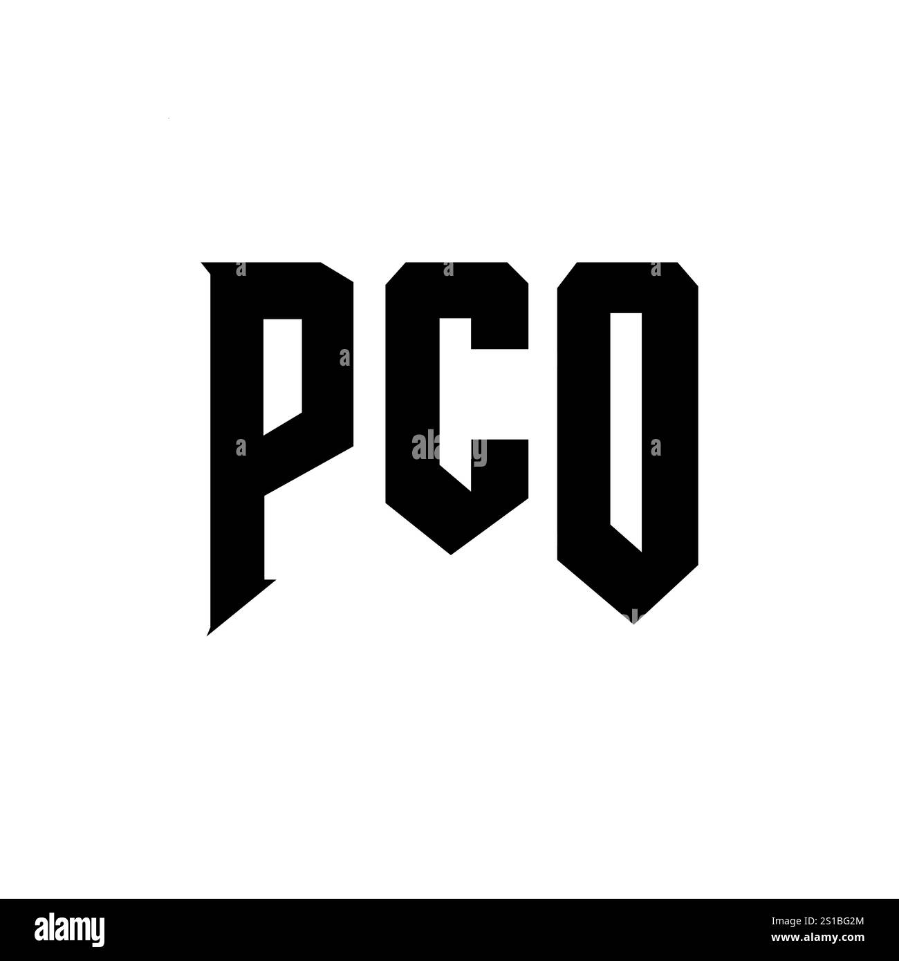 PCO letter logo design for technology company. PCO logo design black ...