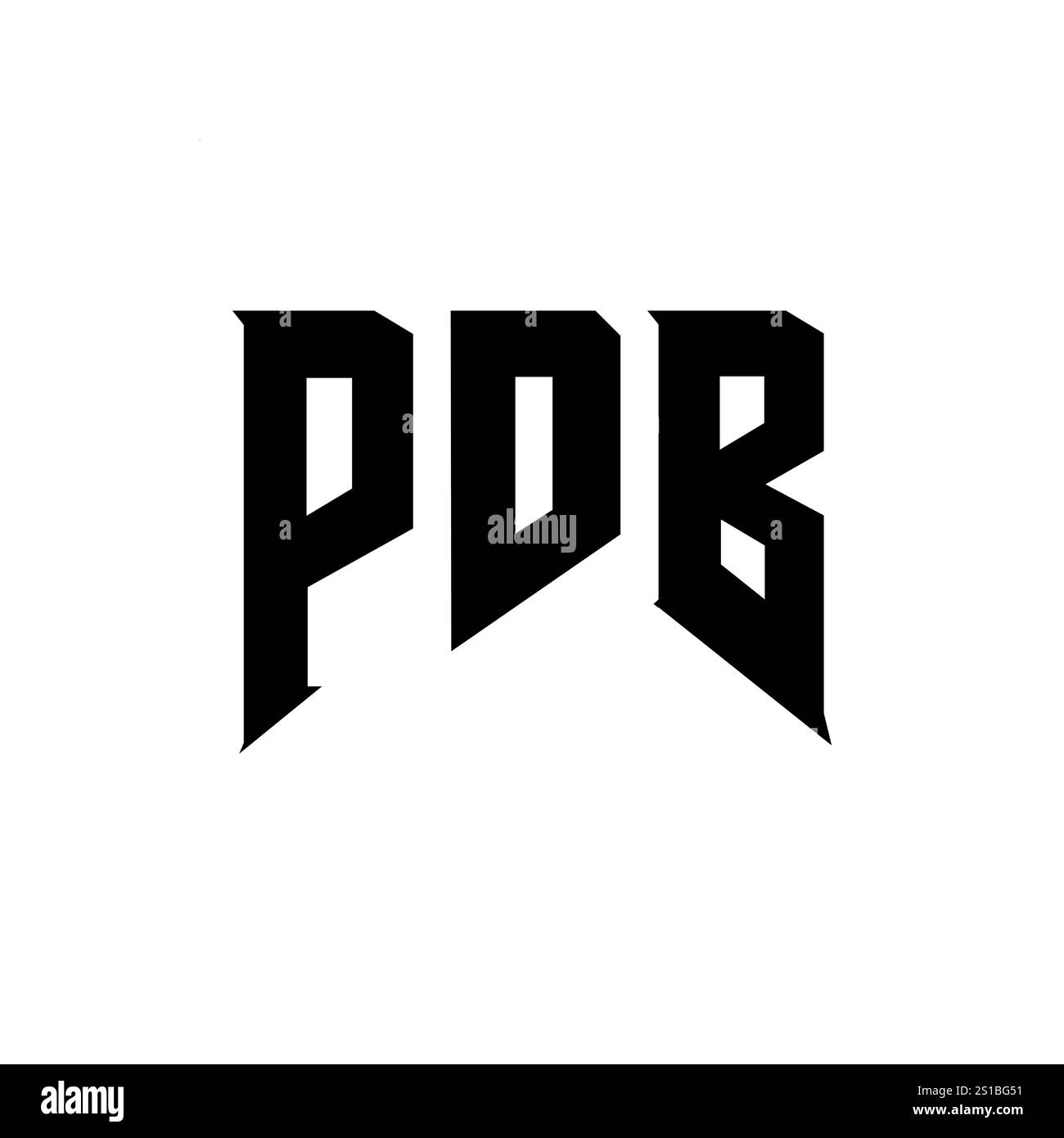 PDB letter logo design for technology company. PDB logo design black ...