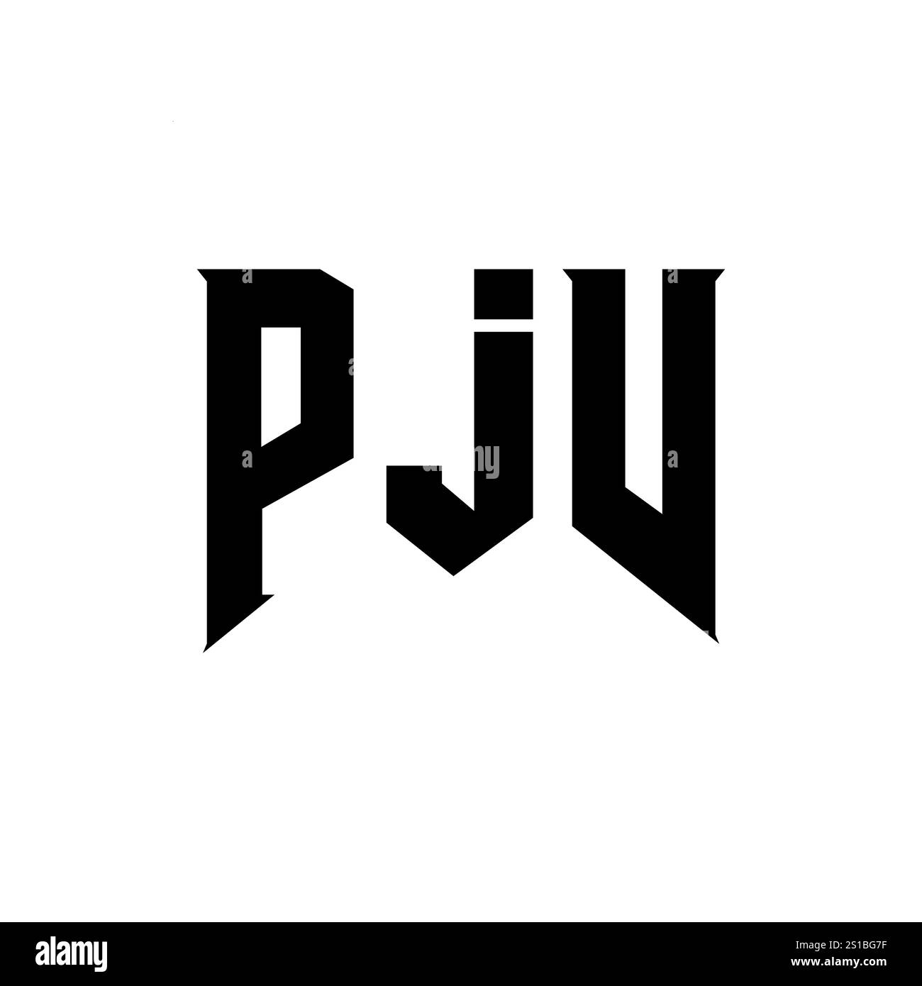 PJV letter logo design for technology company. PJV logo design black ...