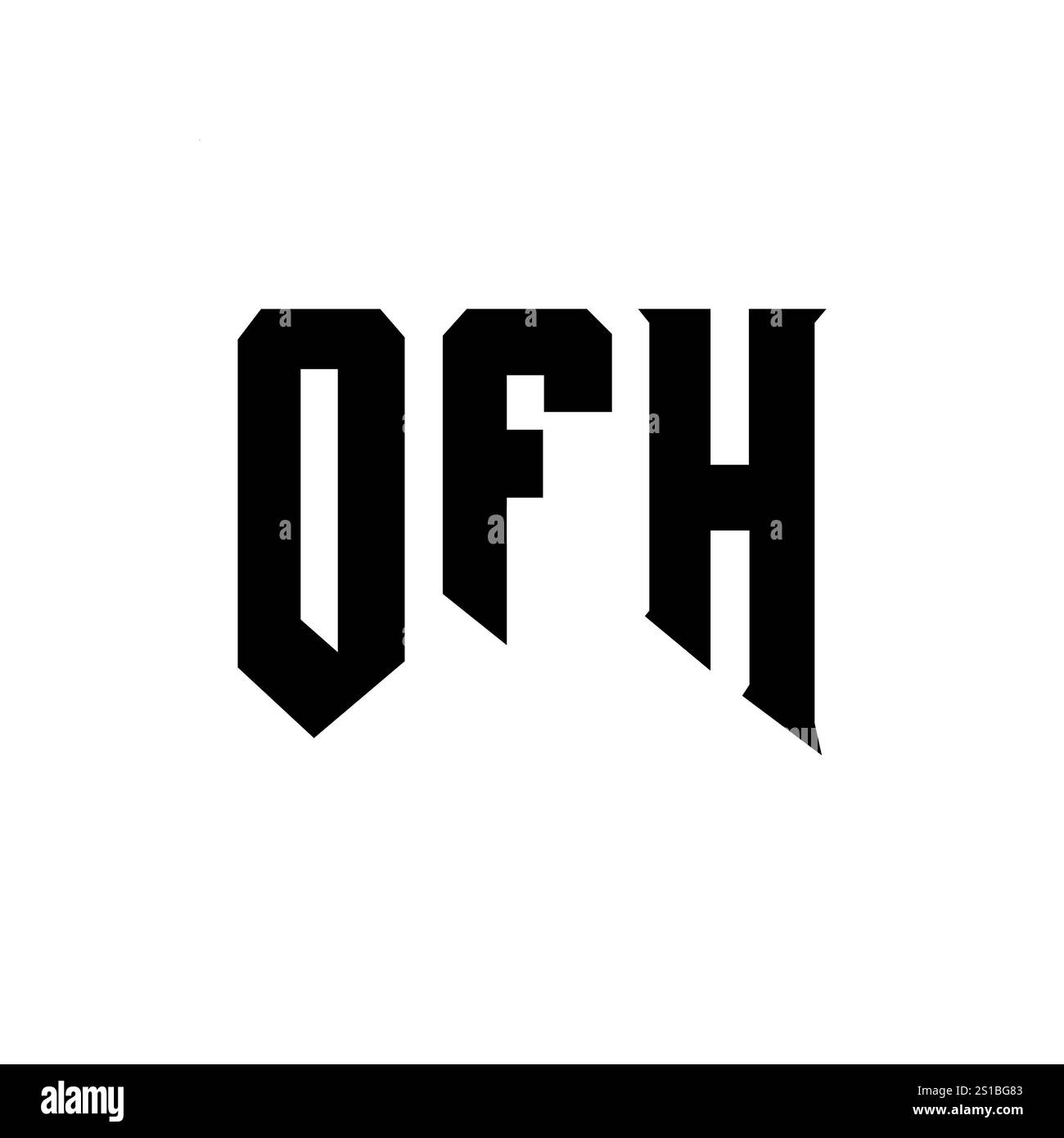 OFH letter logo design for technology company. OFH logo design black ...