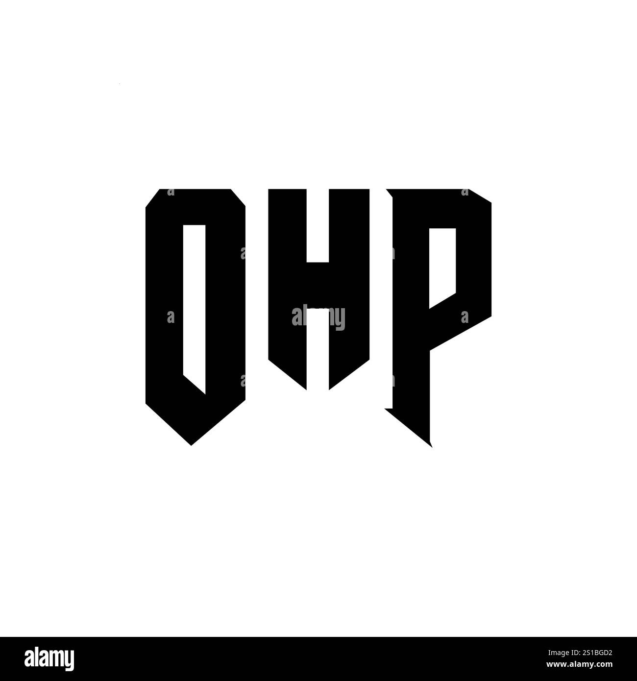 OHP letter logo design for technology company. OHP logo design black ...