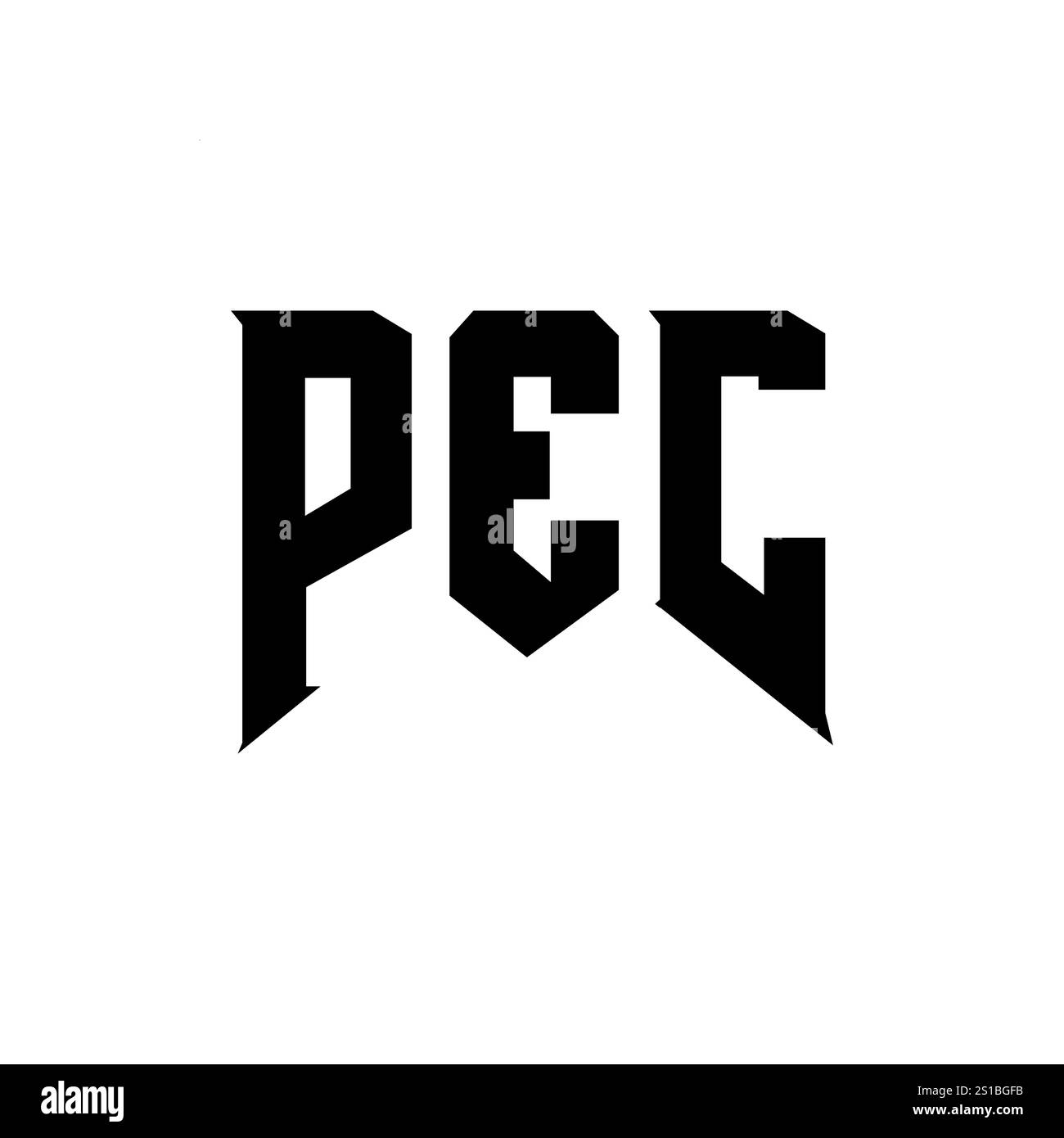 PEC letter logo design for technology company. PEC logo design black ...