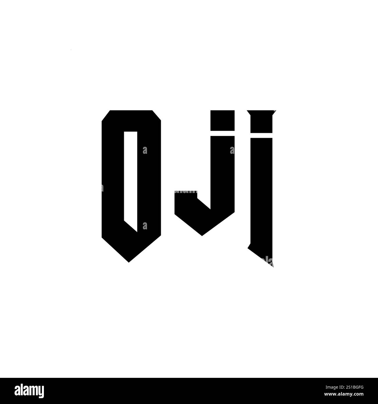 OJI letter logo design for technology company. OJI logo design black ...
