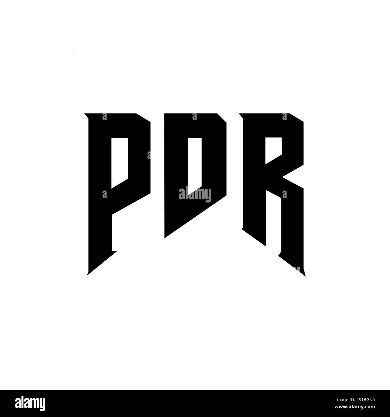 PDR letter logo design for technology company. PDR logo design black ...