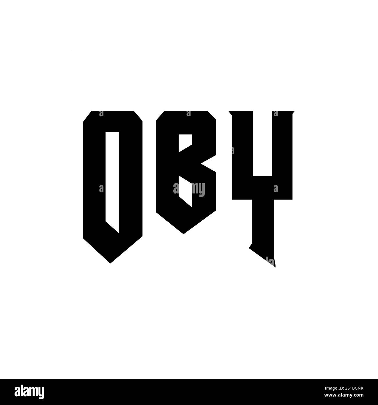 OBY letter logo design for technology company. OBY logo design black ...