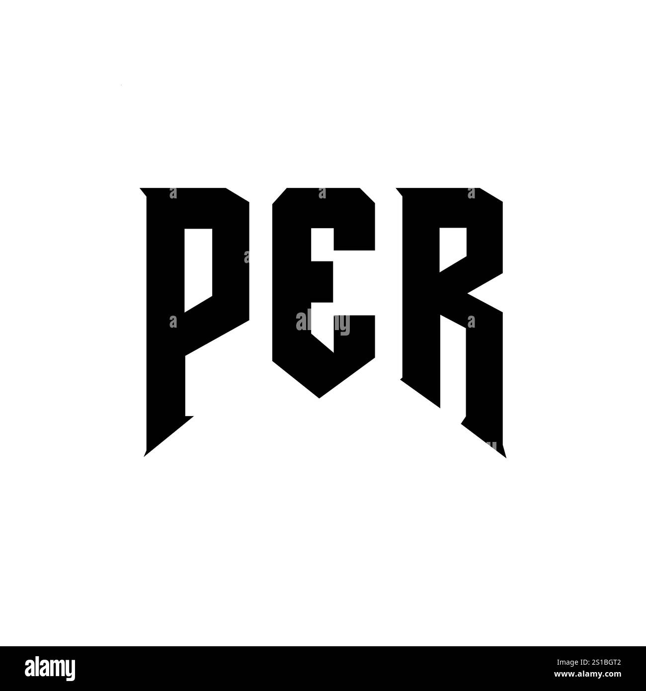 PER letter logo design for technology company. PER logo design black ...
