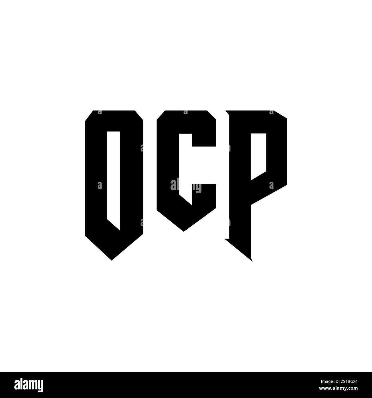 OCP letter logo design for technology company. OCP logo design black ...