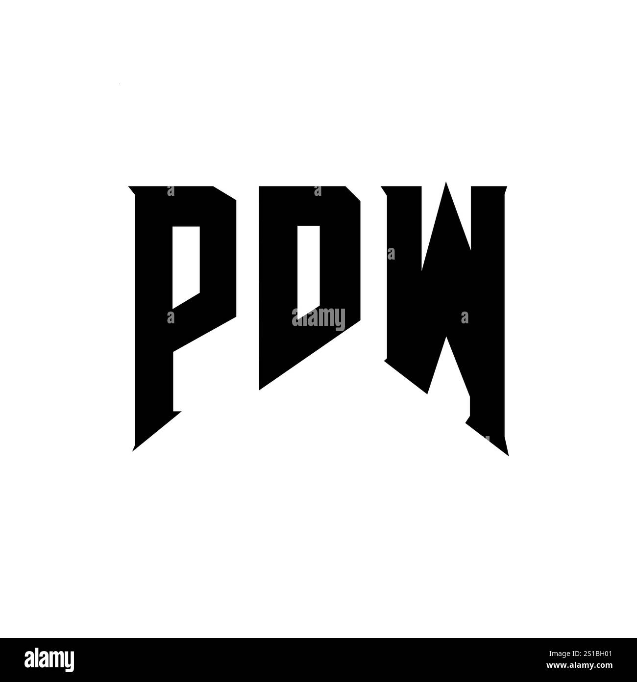 PDW letter logo design for technology company. PDW logo design black ...