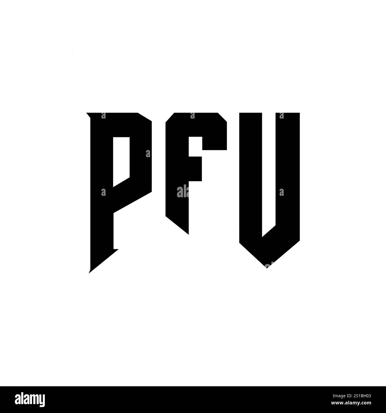 PFU letter logo design for technology company. PFU logo design black ...