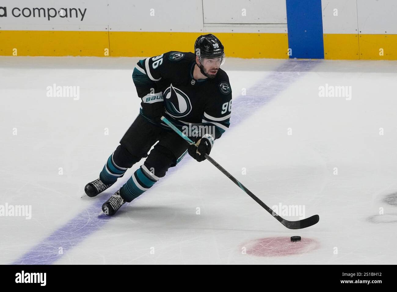 San Jose Sharks defenseman Jake Walman (96) during an NHL hockey game ...