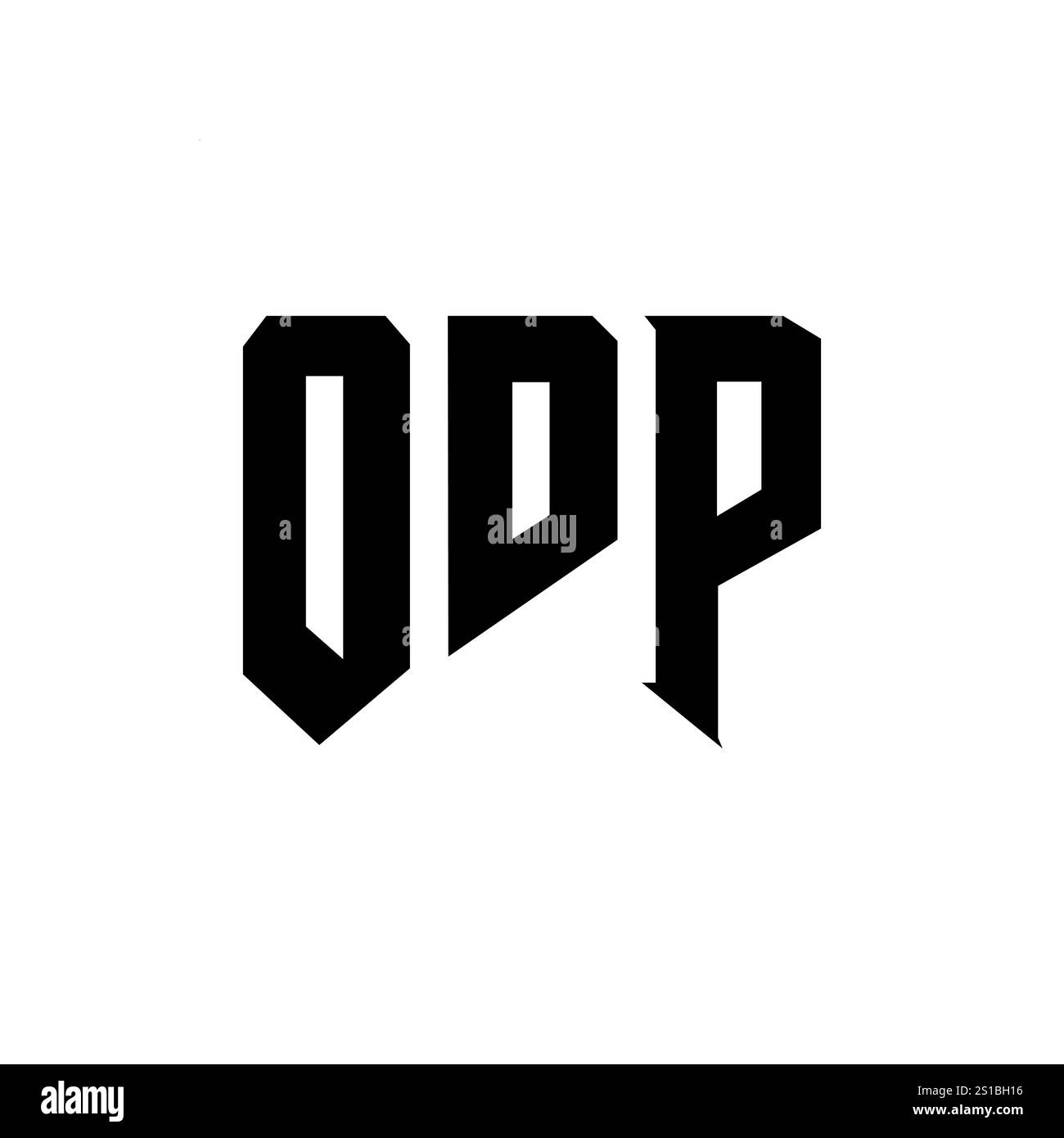 ODP letter logo design for technology company. ODP logo design black and white color combination ...